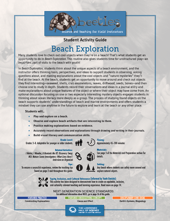 Beetles Project Beach Exploration - Beetles Project